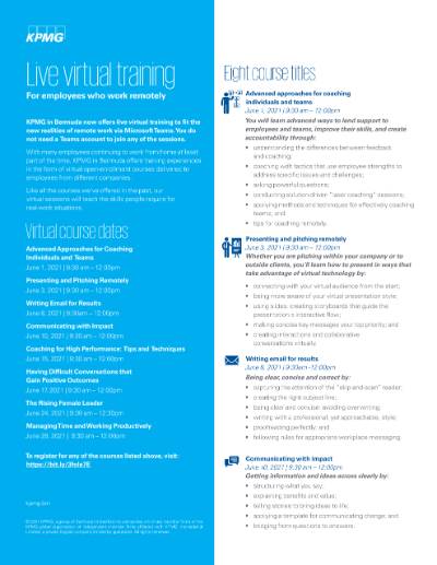 KPMG Learning & Development Services - KPMG Bermuda