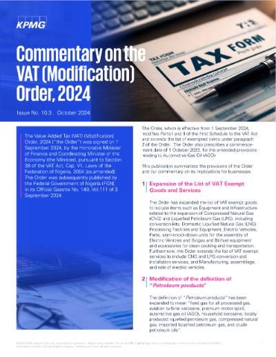 Commentary on the VAT Modification Order 2024 - KPMG Nigeria