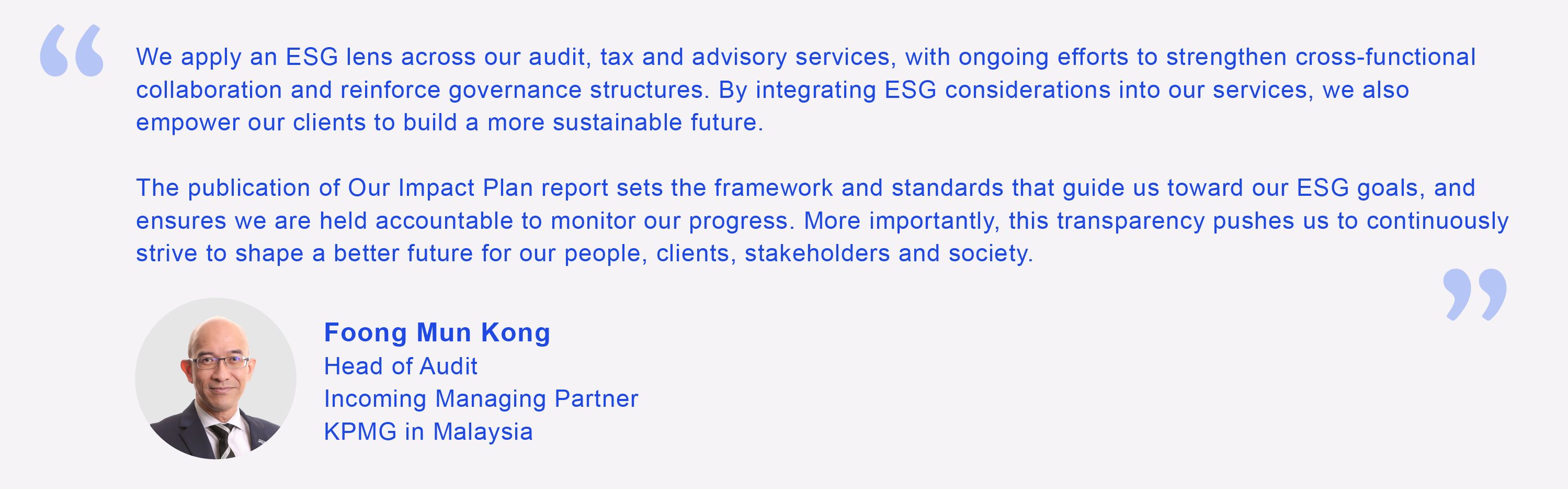 Our Impact Plan - KPMG Malaysia